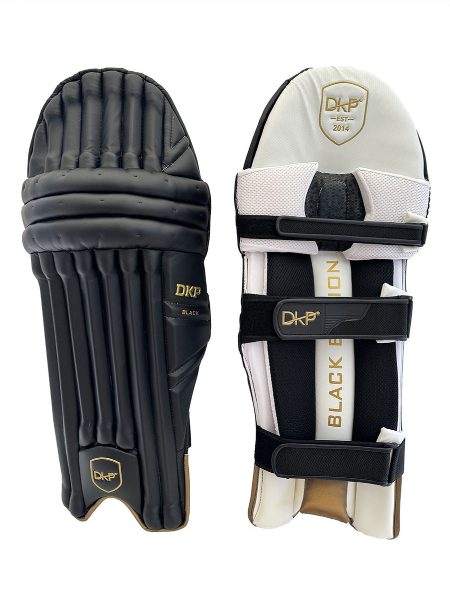 DKP Limited Edition Black/Navy Cricket Batting Pads and Gloves Bundle ...